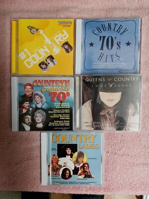 5 Various Artist Country Cd Music Bundle ( #1 Country, 70's Country ...