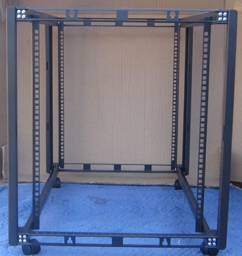 12U Open Frame 4 Post Server Rack w/ Casters for Dell, Supermicro ...