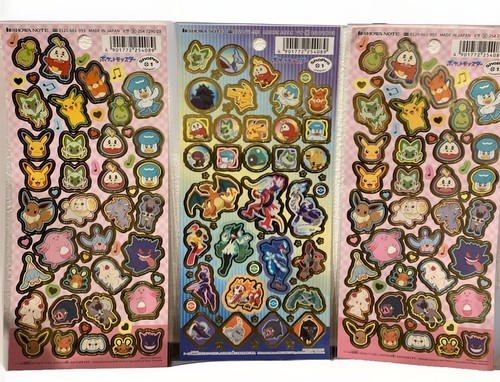 Pokémon Sticker Seal Daiso JAPAN Pokémon. Set of 3 stickers. | eBay