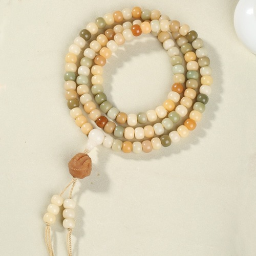 Natural Bodhi Root Buddha 108 Beads Hand String Bracelet Necklace Beads ...