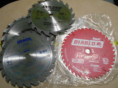 Saw Blades Some Barely Used, Some New. Freud Diablo, Skilsaw, Irwin ...