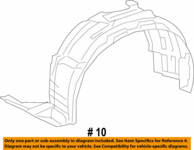 53805-48090 Toyota Liner, front fender, rh 5380548090, New Genuine OEM ...