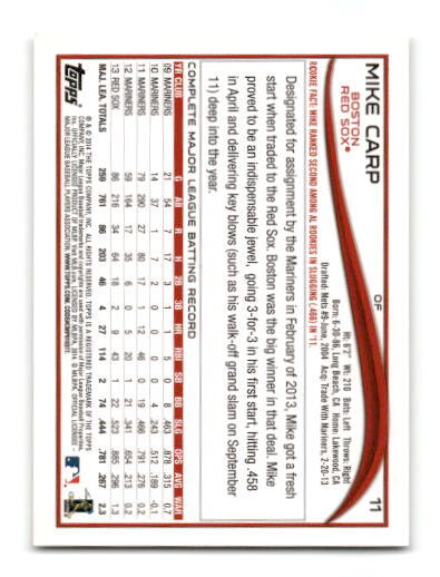 2014 Topps Mini Baseball Card #1 - #375 - - - Pick A Card ...