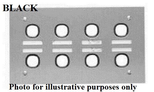 Clipsal LABELLED SWITCH PLATE 8-Gang Less Mechanism, Stainless Steel ...