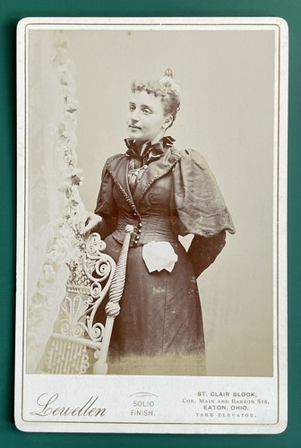 Antique Victorian Cabinet Card Photo Pretty Lady Eaton, Ohio | eBay