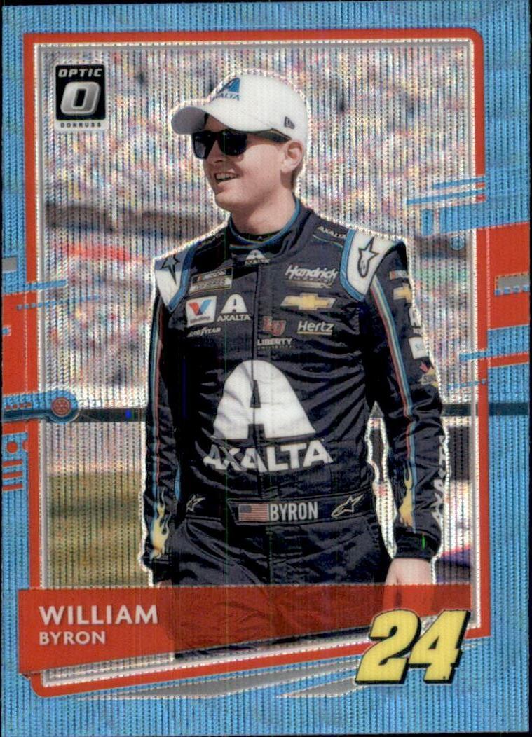2021 Panini Donruss NASCAR - Optic William Byron #28 Carolina Blue Wave ...