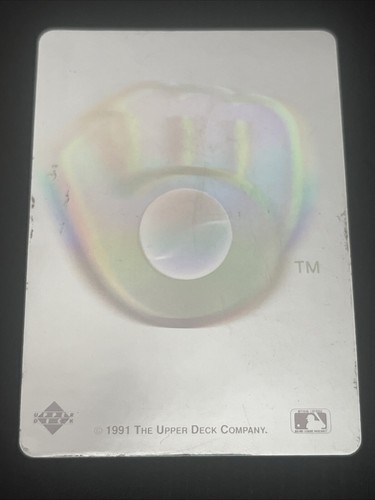 1991 Upper Deck MLB Team Hologram Sticker Card Milwaukee Brewers ...