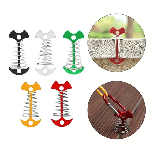 Tent Stakes Spring Fishbone Deck Pegs High Quality Lightweight And Easy ...