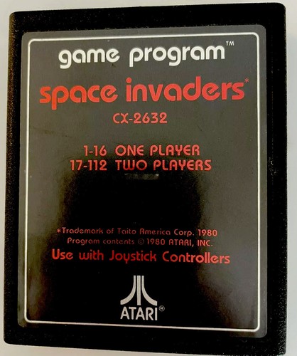Space Invaders Atari 2600 Game cartridge Red Label Original retro 1980 Vtg | eBay