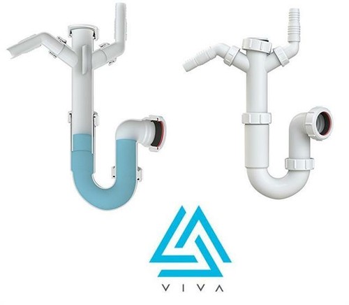 Viva 40mm Twin Appliance Washing Machine Sink Trap - 76mm Seal twin ...