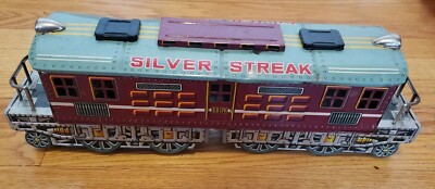 Vintage Silver Streak ED. 177 Litho Train Tin Toy Train | eBay