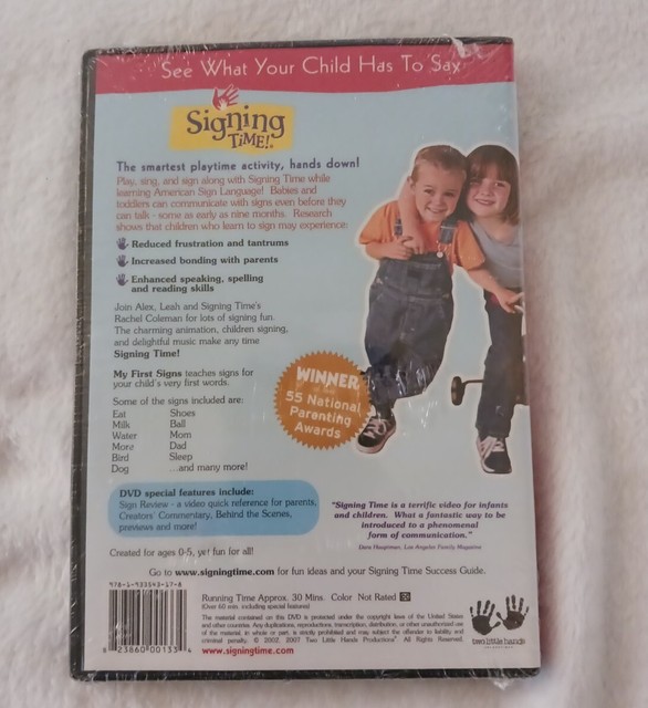 Signing Time Vol. 1 - My First Signs (DVD, 2002) for sale online | eBay