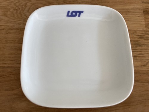LOT POLISH AIRLINES 1990s SERVING PLATE 12 cm DISH B767 BUSINESS CLASS ...
