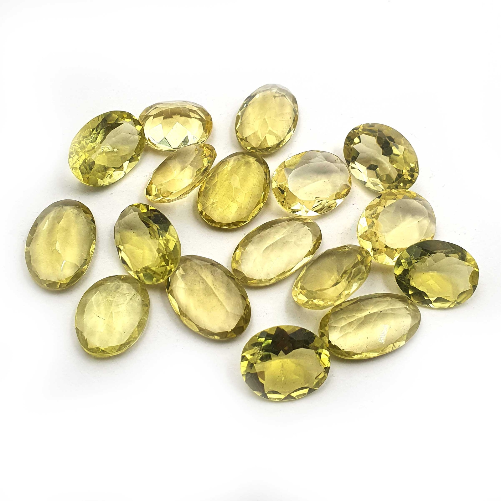 Natural Lemon Quartz Oval Cut Loose Gemstone Lot 8 Pcs 14 17-16 22 MM ...