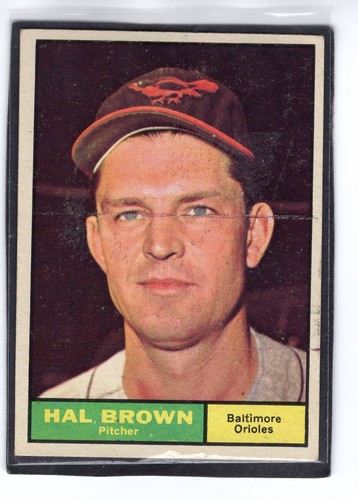 1961 HAL BROWN - Topps Baseball Card # 218 - Baltimore Orioles ...