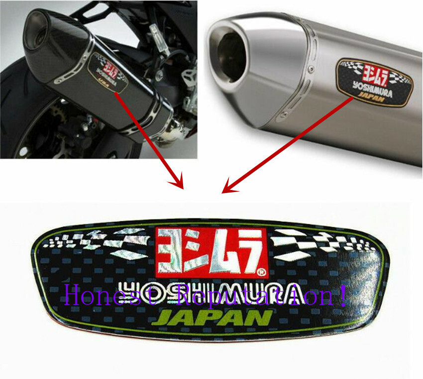 Motorcycle Exhaust Pipe Sticker Heat-resistant YOSHIMURA Emblem Raing ...