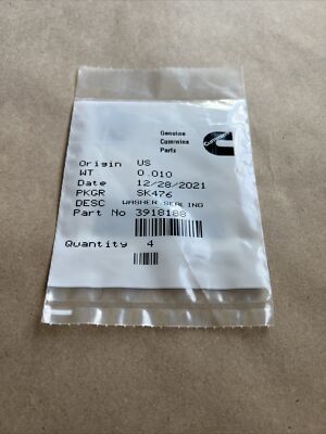 OEM Cummins 3918188 8 MM Banjo bolt fuel sealing washers Qty 4 fits 5.9 ...