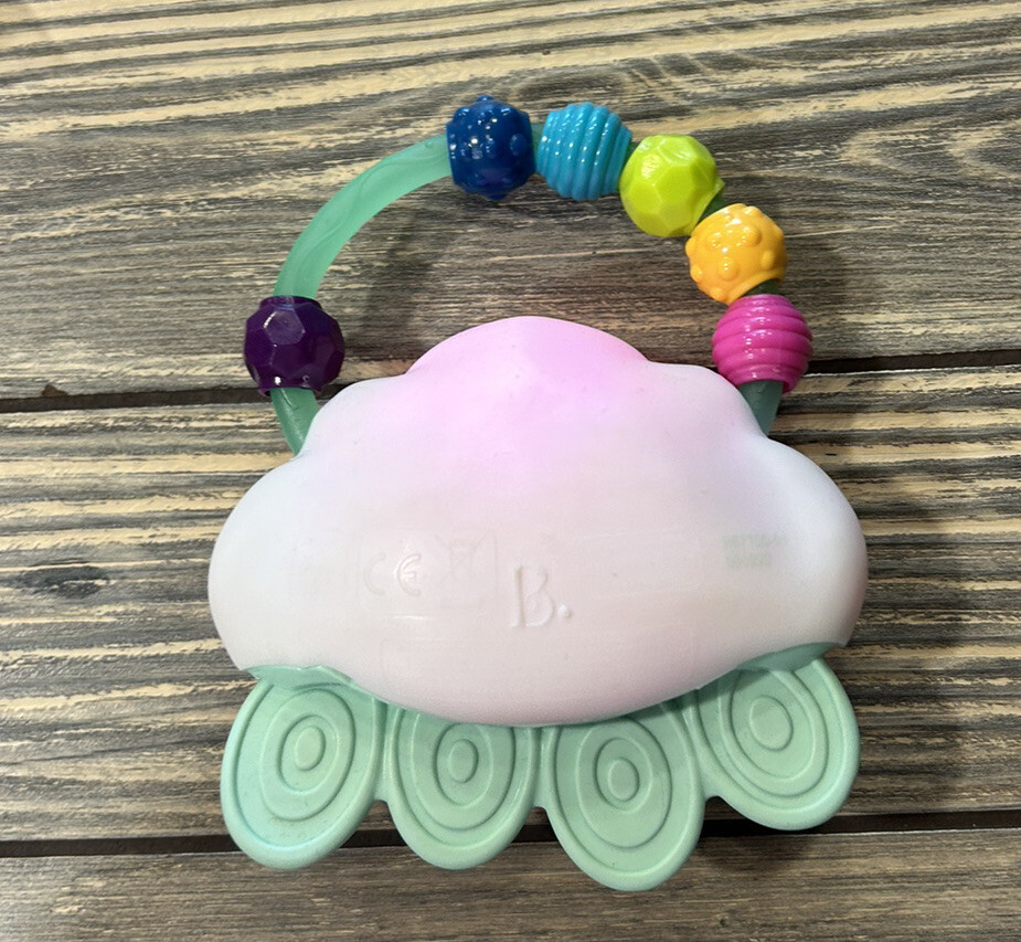 B. toys Rain Glow Squeeze Light-Up Cloud Rattle Toy Baby Teether | eBay