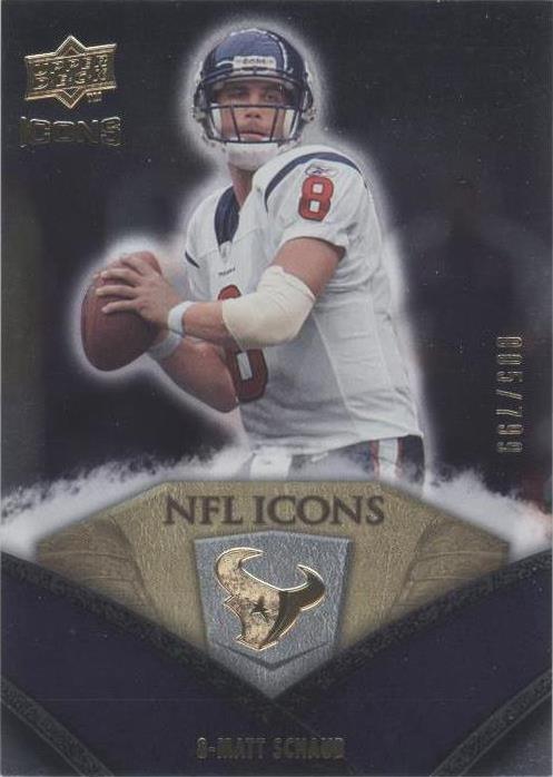 2008 Upper Deck Icons - Nfl Icons Matt Schaub #NFL36 Silver /799 for ...