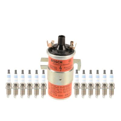 Bosch Ignition Coil 12 Platinum Spark Plugs Kit For E30 E31 750iL 850i ...