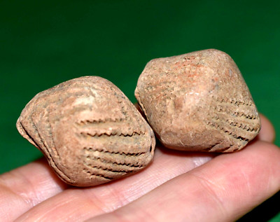 Ancient African Djenne Terracotta Clay Trade Beads Excavated Mali, West ...