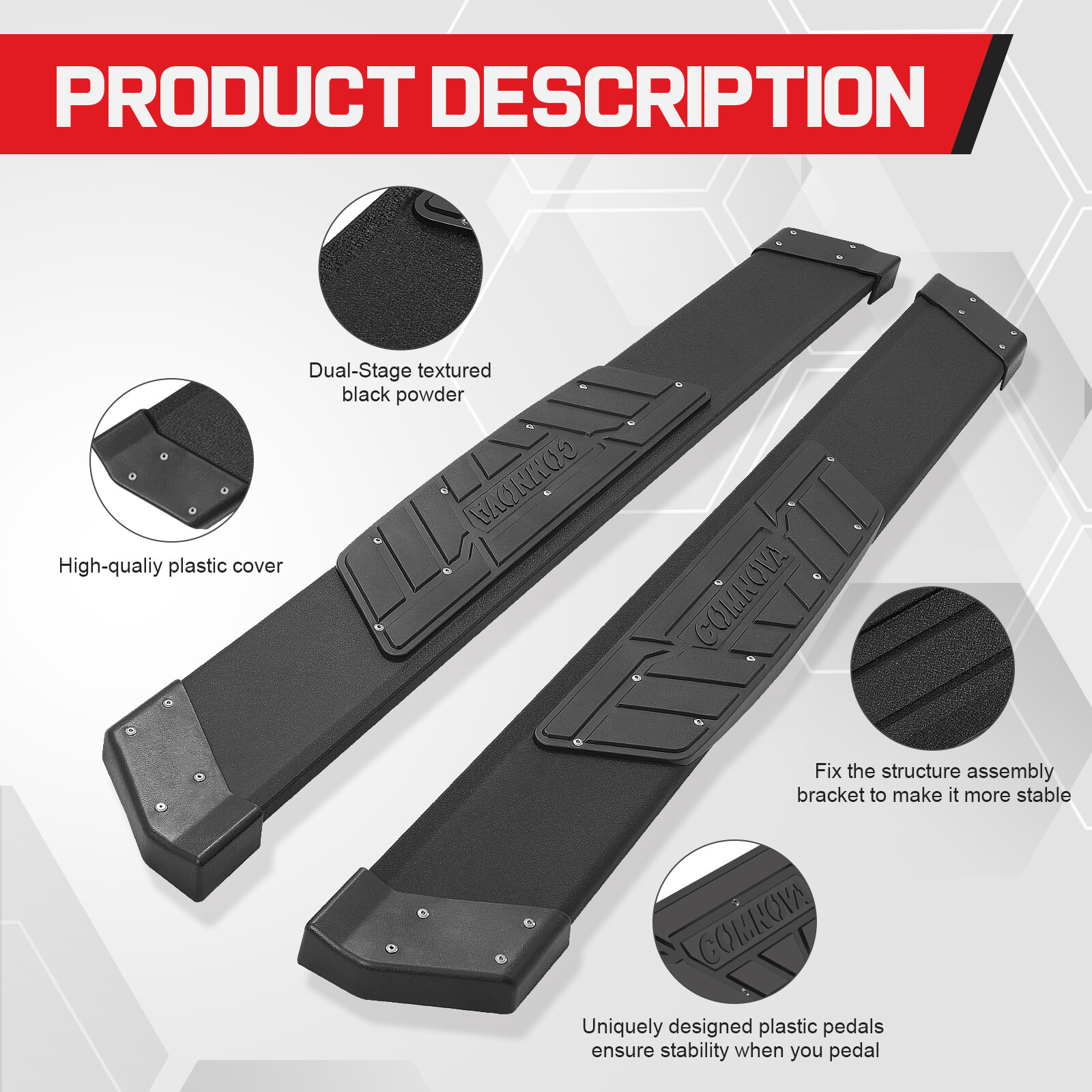 Fit 2009-2018 Dodge Ram 1500 Regular Cab 6.5" Running Boards Truck Side ...