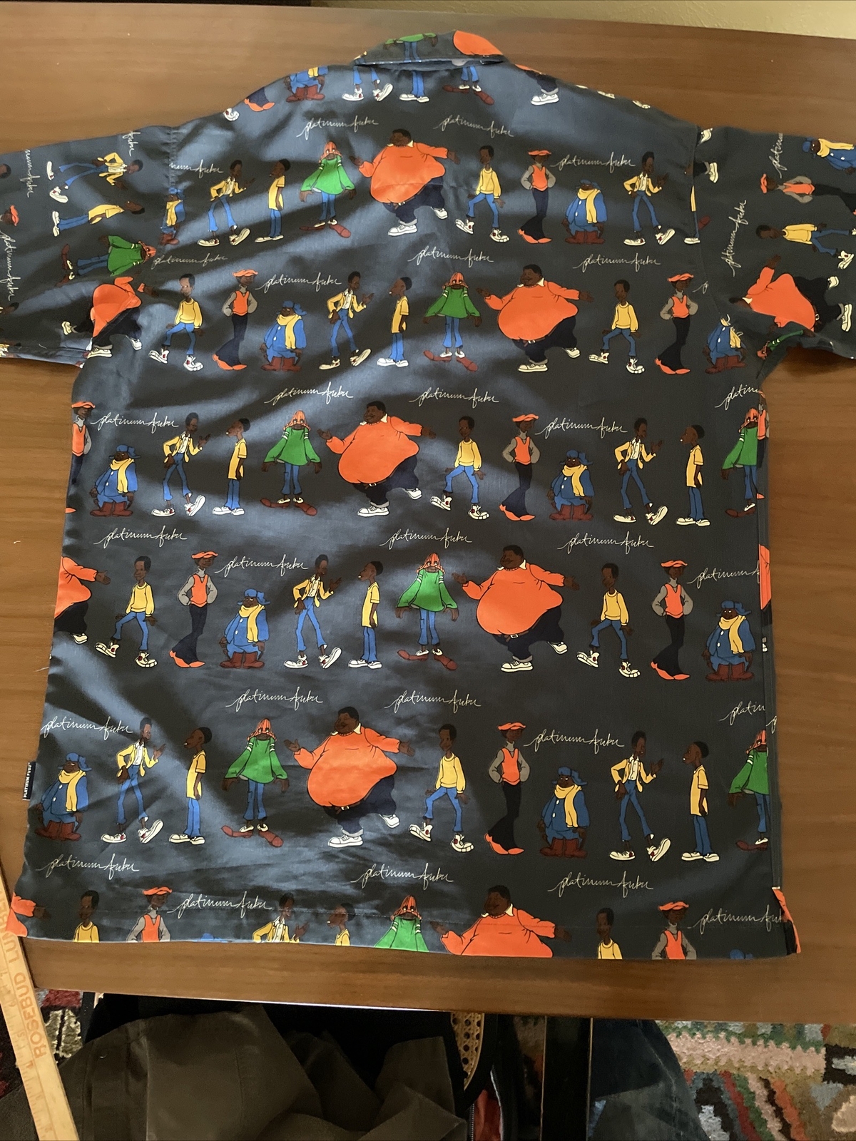 Platinum Fubu Fat Albert Junkyard Gang Print Collar S… - Gem