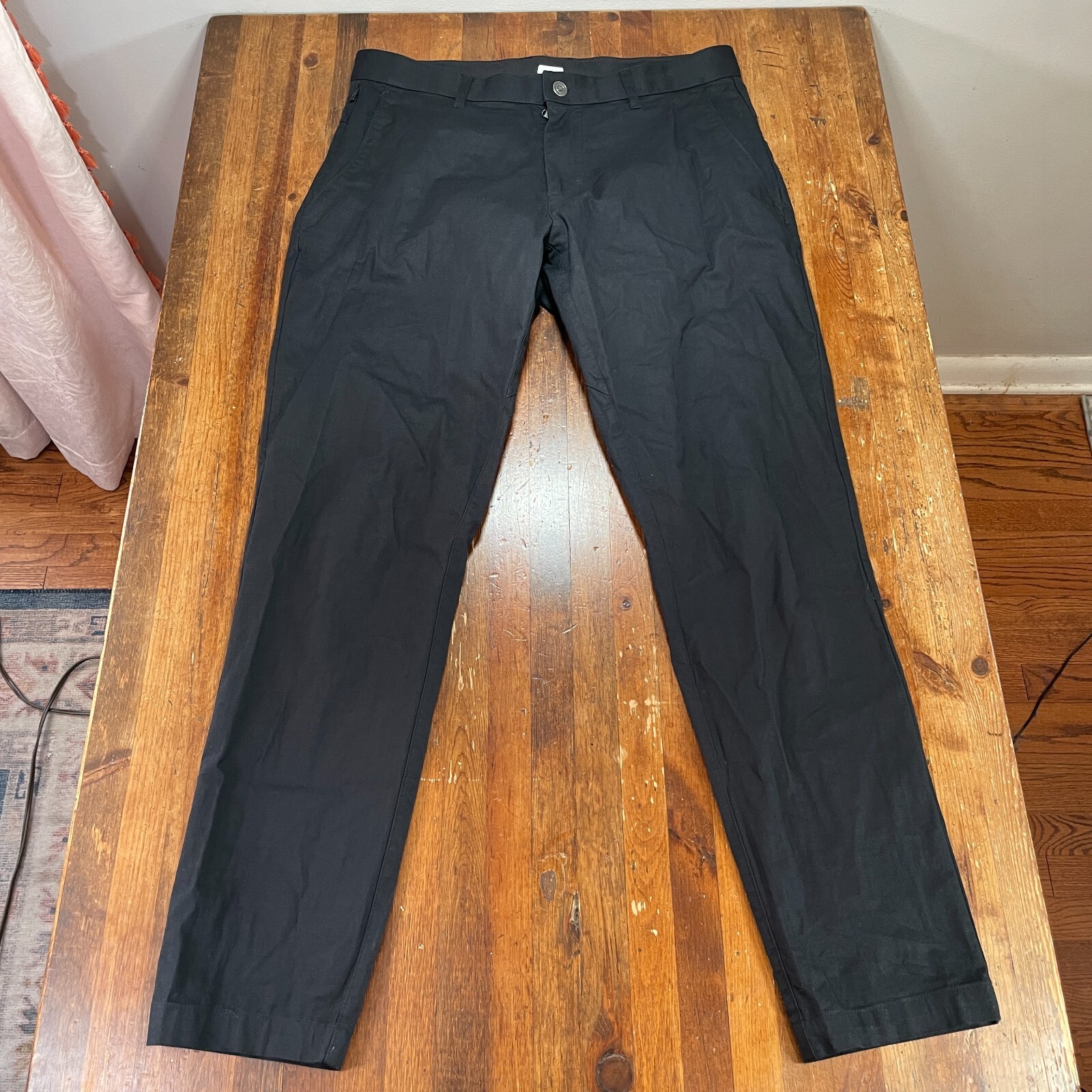 Fabletics Pants Mens 32x30 Black Chino Golf Flat Front Casual Preppy ...