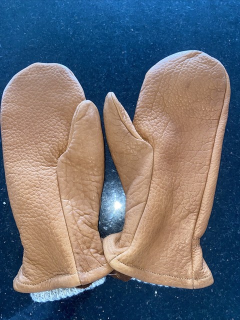 United by Blue American Bison Chopper Mitts Leather Tan Size Large ...