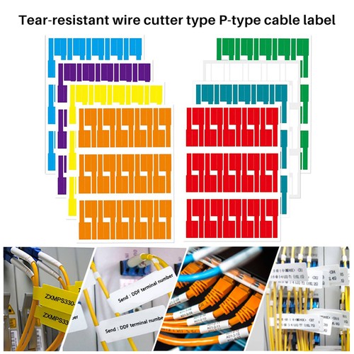 480Pcs Cable Labels Cord Labels Stickers Tear Flexible Works6788 | eBay
