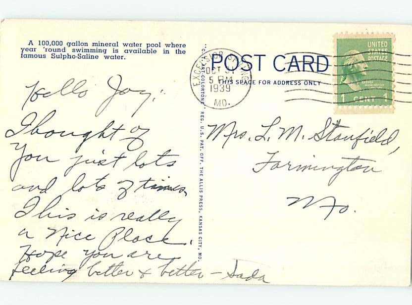Pre-Chrome SWIMMING POOL Excelsior Springs - Near Kansas City Missouri ...