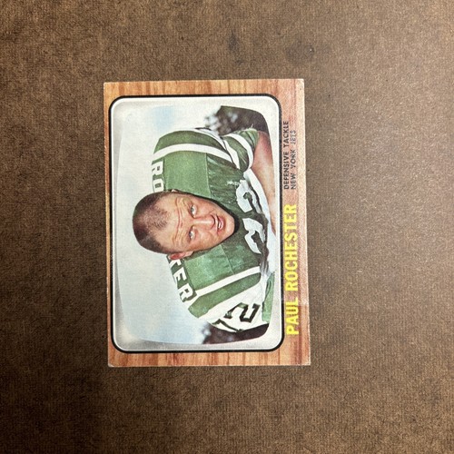 1966 Topps Football Paul Rochester New York Jets Card #100 | eBay