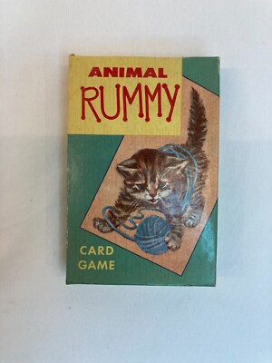 Vintage 1950s/1960s E.E. Fairchild Animal Rummy Card Game Complete | eBay