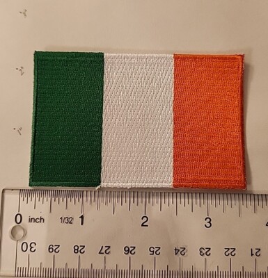IRELAND FLAG PATCH embroidered IRISH EMBLEM REPUBLIC EIRE tricolour | eBay