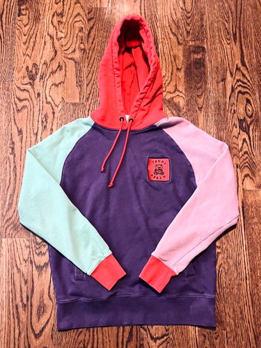 Teddy Fresh Colorblock Hoodie Unisex Small Pastel Streetwear | eBay