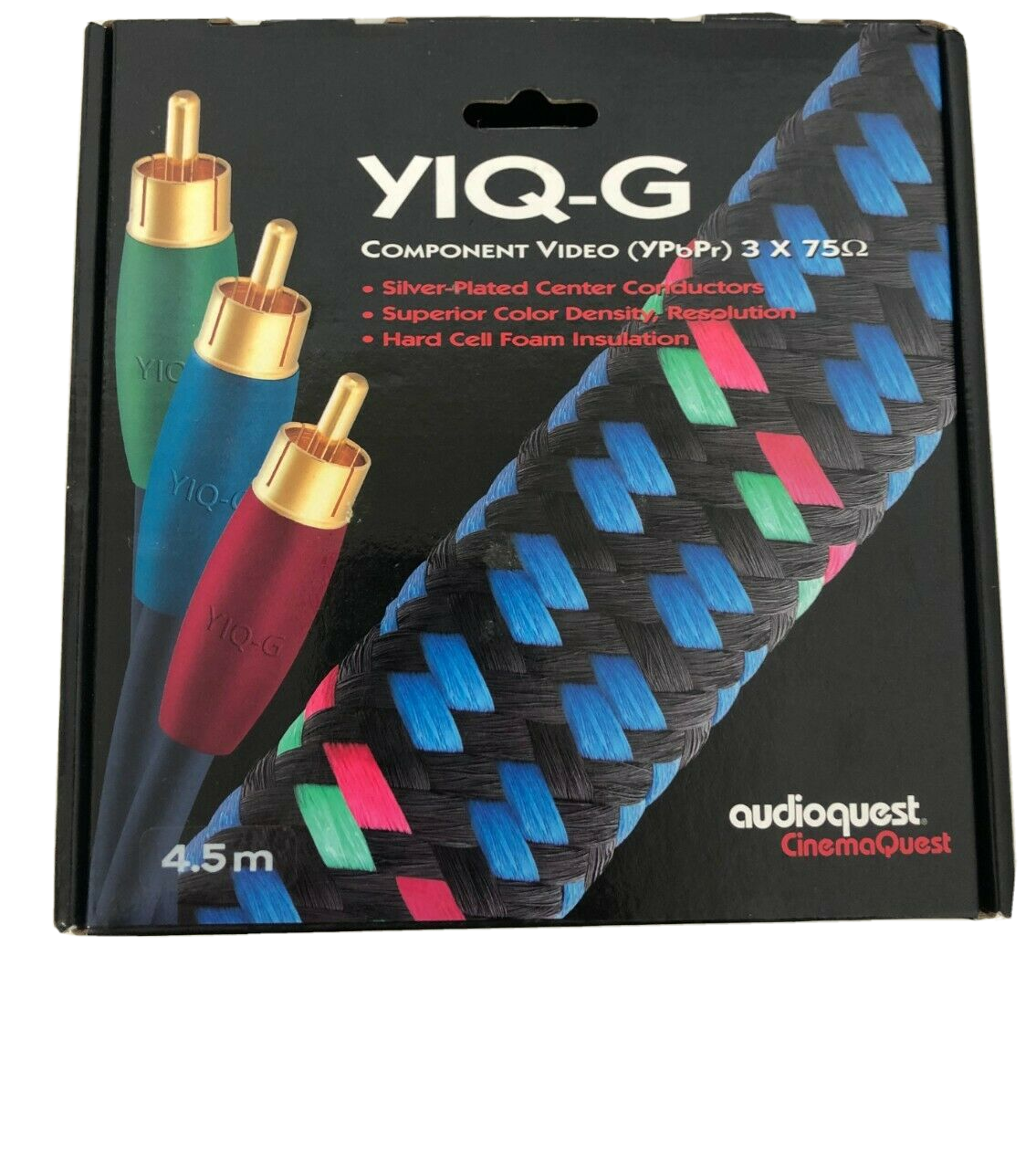 AUDIOQUEST YIQ-G 4.5M 14.8' Component Video Cable 92592021501| eBay
