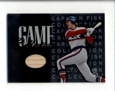 CARLTON FISK 2002 DONRUSS LEAF GAME COLLECTION #CF-B GAME USED BAT ...