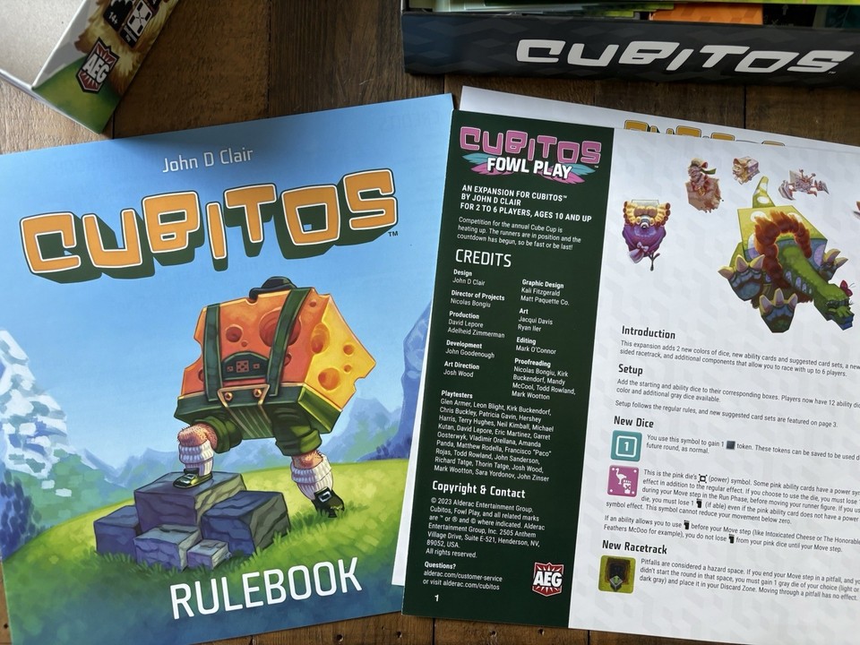 Cubitos Board Game With Fowl Play Expansion By AEG, John D Clair | eBay UK