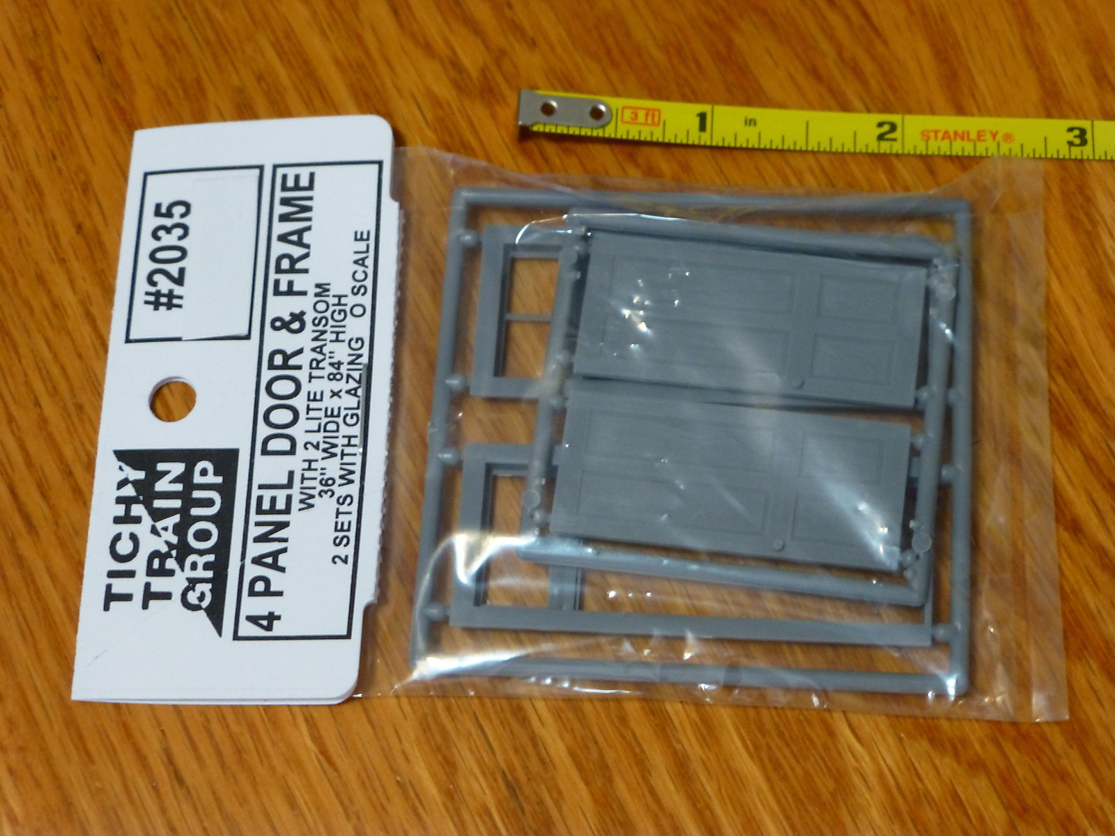 Tichy Train Group O #2035 (4 Panel Door & Frame w/2 Lite Transom / 2 ...
