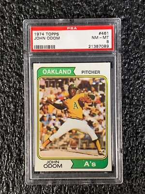 1974 Topps Baseball #461 John Odom PSA 8 | eBay