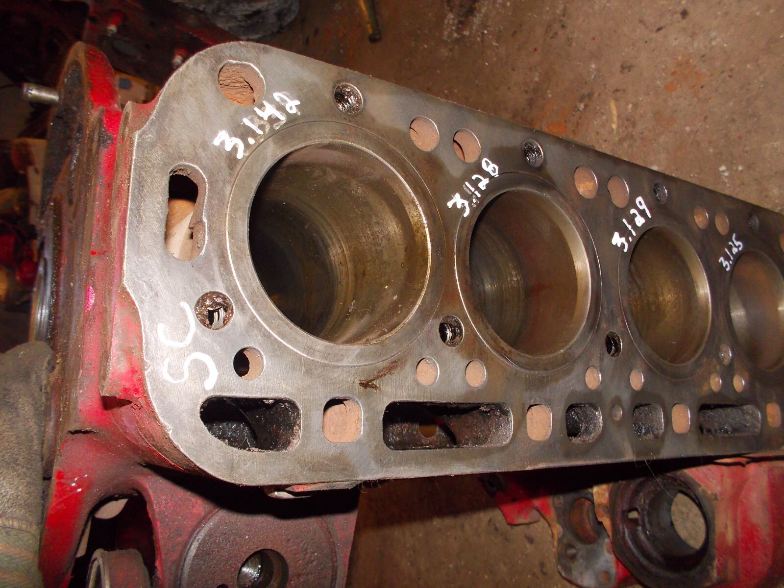 Farmall Super C SC IH gas tractor GOOD engine motor C123 cylinder block ...