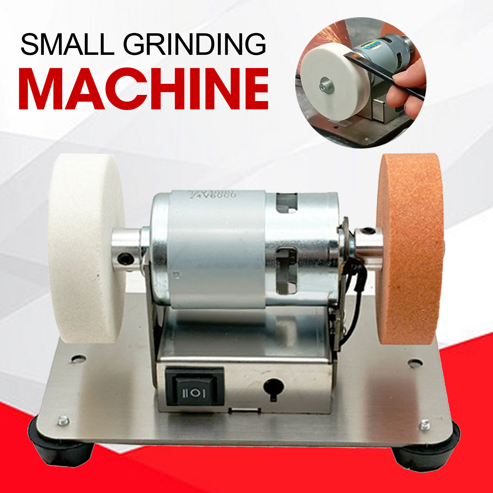 UK Bench Polishing Machine Grinding Machine Polisher 2pcs Polishing ...