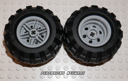 Lego Technic Technik Räder Rad Reifen 56 x 26 hellgraue Felgen #55976 ...