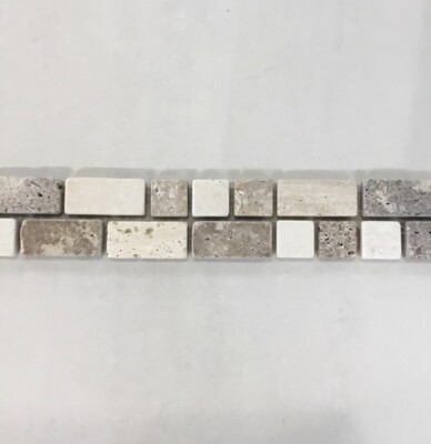 Cremona Natural Stone Brick Mosaic Border 50x225mm Wall Tiles | eBay UK