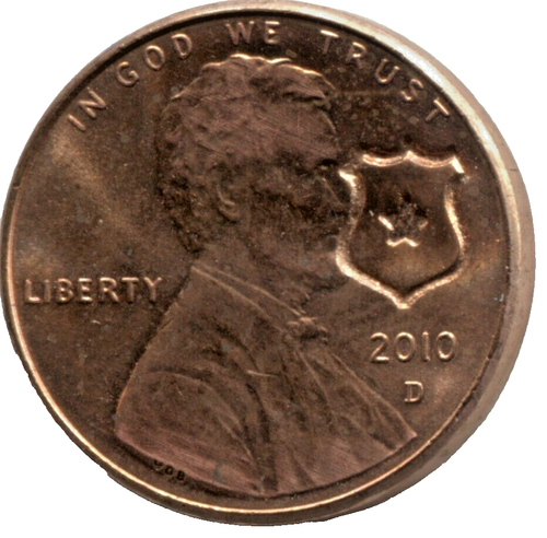 2010 D LINCOLN CENT - OBVERSE COUNTER STAMPED *STAR SHIELD*- MH 192 | eBay
