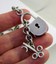 Stunning Vintage Large Sterling Silver Padlock Lock Key Chain 65.2 Gram ...