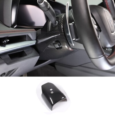 1PCS ABS Carbon Car Steering Wheel Lower Column Cover Trim For Corvette ...