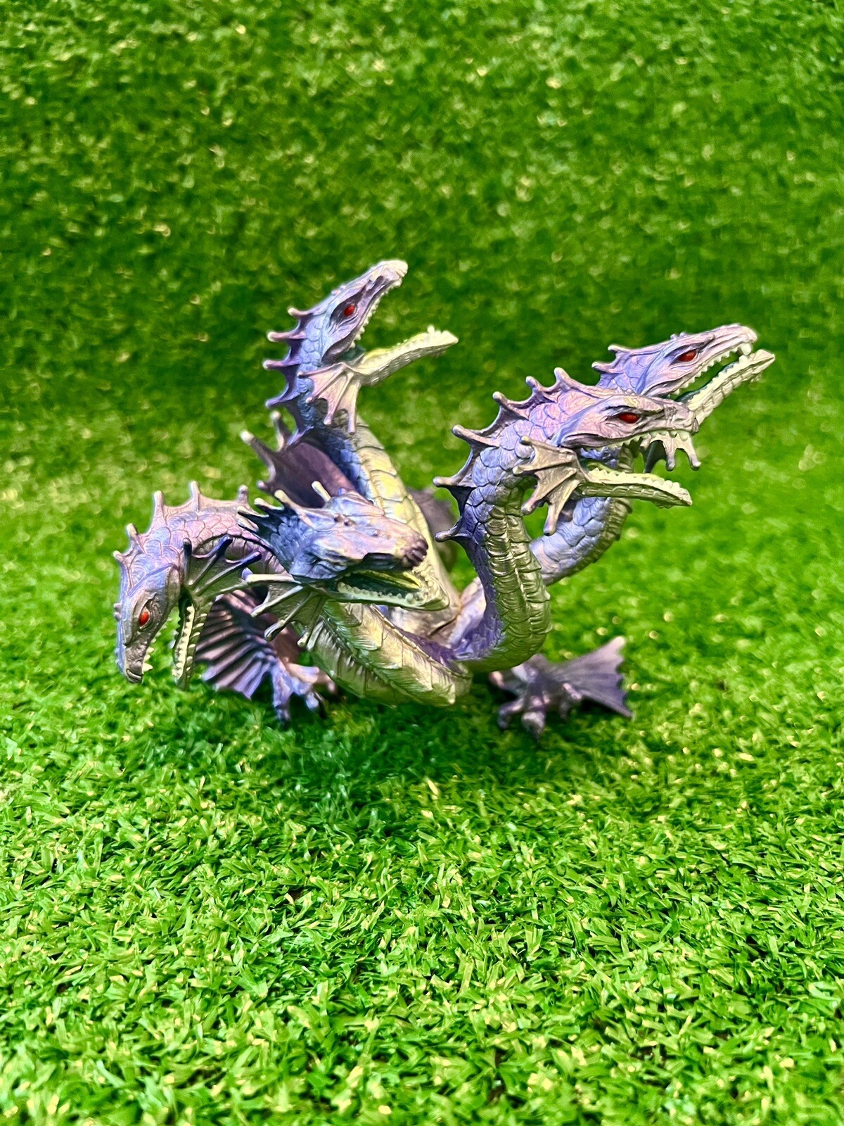 Purple Hydra 5 Headed Dragon Serpent Figure 2012 Safari Ltd Mythical ...