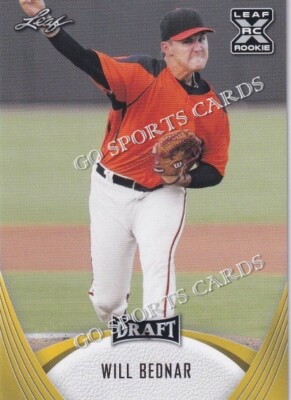 2021 Leaf Draft Gold 49 Will Bednar XRC RC Rookie Giants | eBay