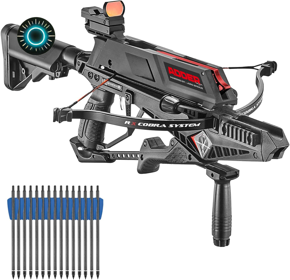 EK Archery Repeating Adder Crossbow 130 lb Cross Bow with 5 Shot auto ...